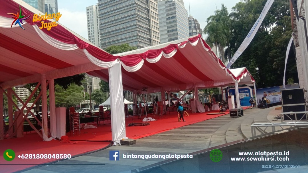 Sewa Tenda Dekorasi Atap Kain Serut Merah Putih Di Jakarta 0818-0804 ...