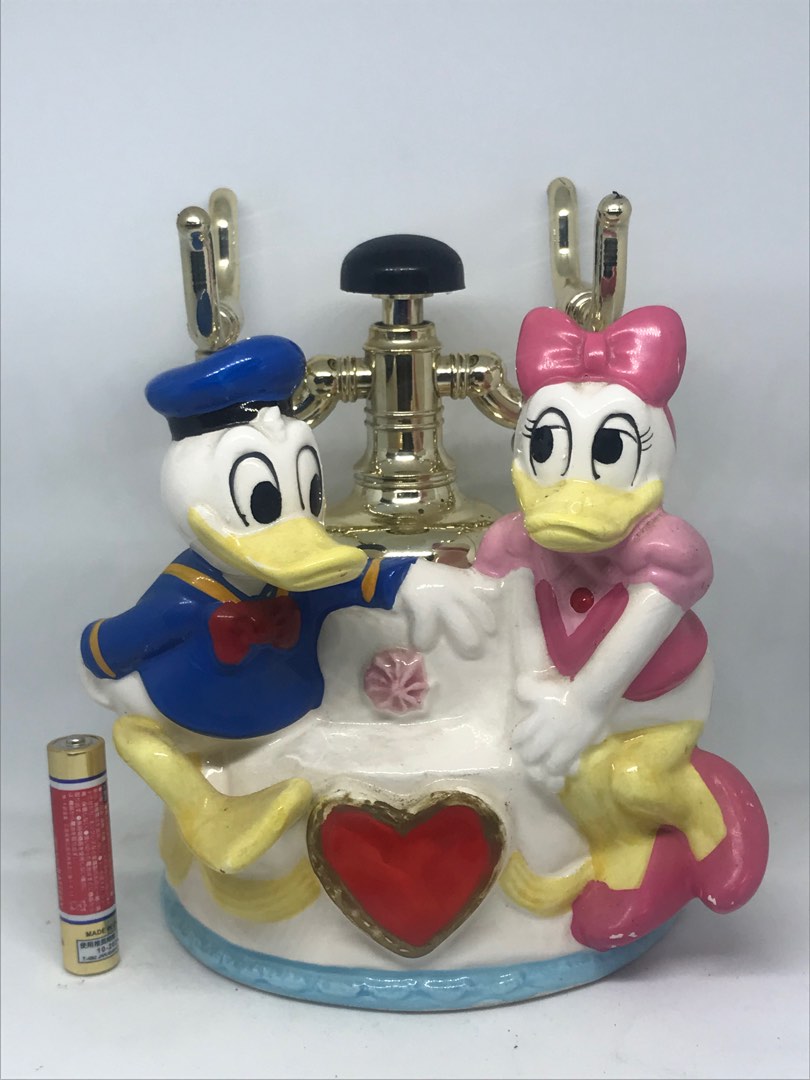 Showa retro Disney Donald Duck Daisy Telephone Stand Music Box ...