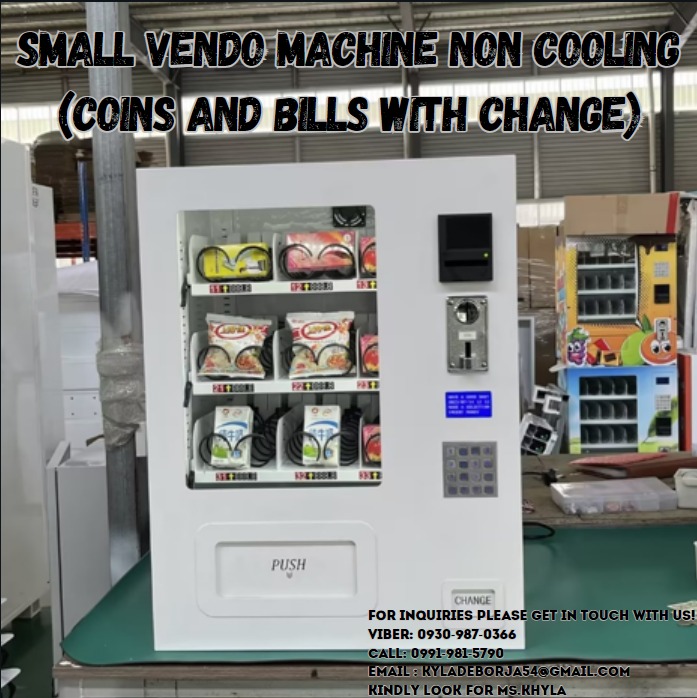 Small vendo machine NON COOLING (coins and bills with change ...