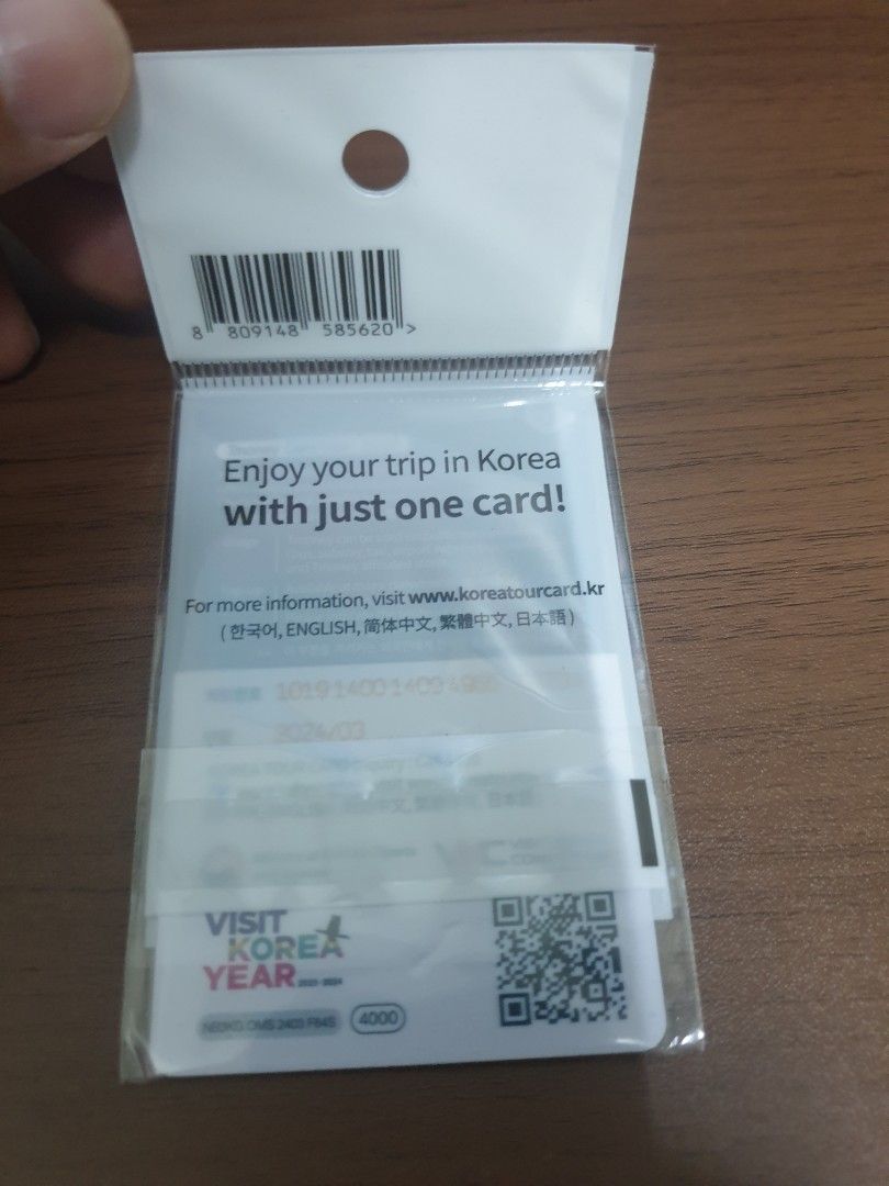 South Korea tour card Tmoney travel card for foreign tourists and ...