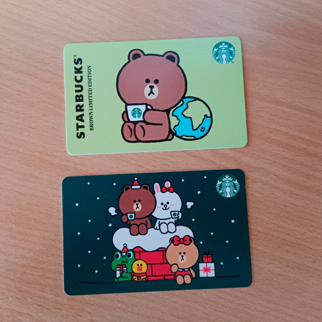 starbucks card: line friends set, Hobbies & Toys, Memorabilia ...
