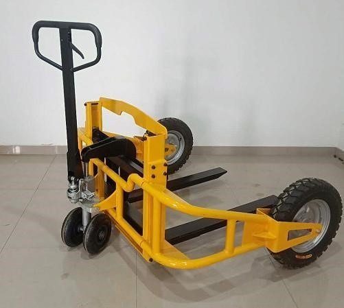 TERRAIN ROUGH OUTDOOR HAND FORK LIFTER MANUAL HYDRAULIC LIFTING PALLET ...