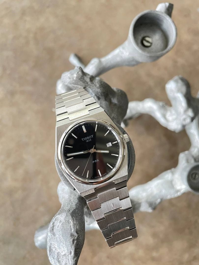 Tissot PRX Quartz Black, Luxury, Watches on Carousell