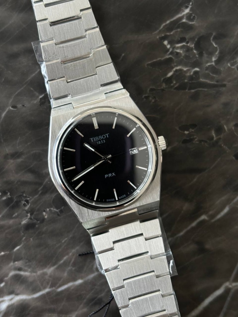 Tissot PRX Quartz Black, Luxury, Watches on Carousell