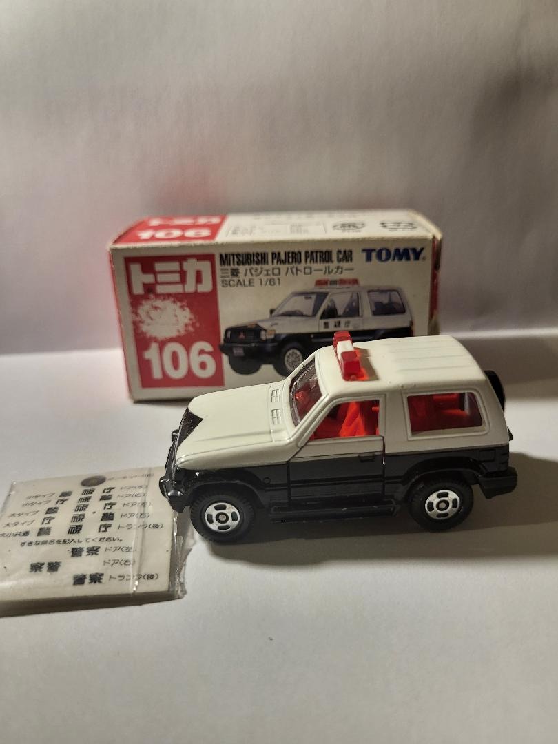 Tomica Tomy #106 Mitsubishi Pajero Police Car 警車 三菱 日本製 (Made in Japan ...