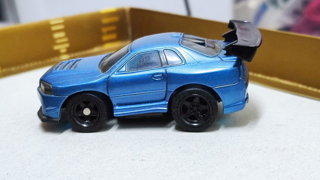 TOMY TOMICA Bit Char-G Pullback Nissan Skyline GTR R34 Blue GP01 ...