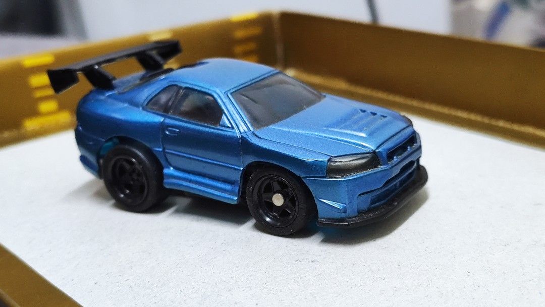 TOMY TOMICA Bit Char-G Pullback Nissan Skyline GTR R34 Blue GP01 ...