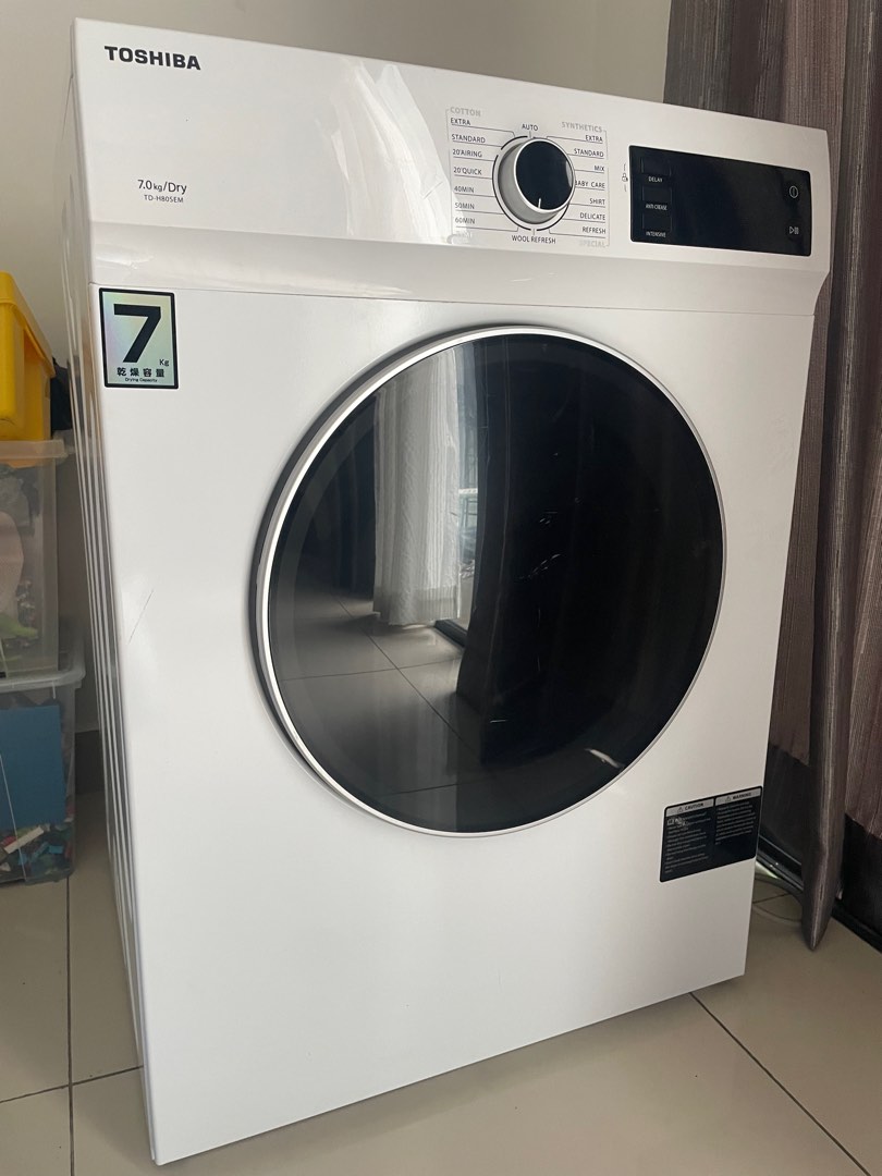 Toshiba Dryer 7Kg (used few times), TV & Home Appliances, Washing ...