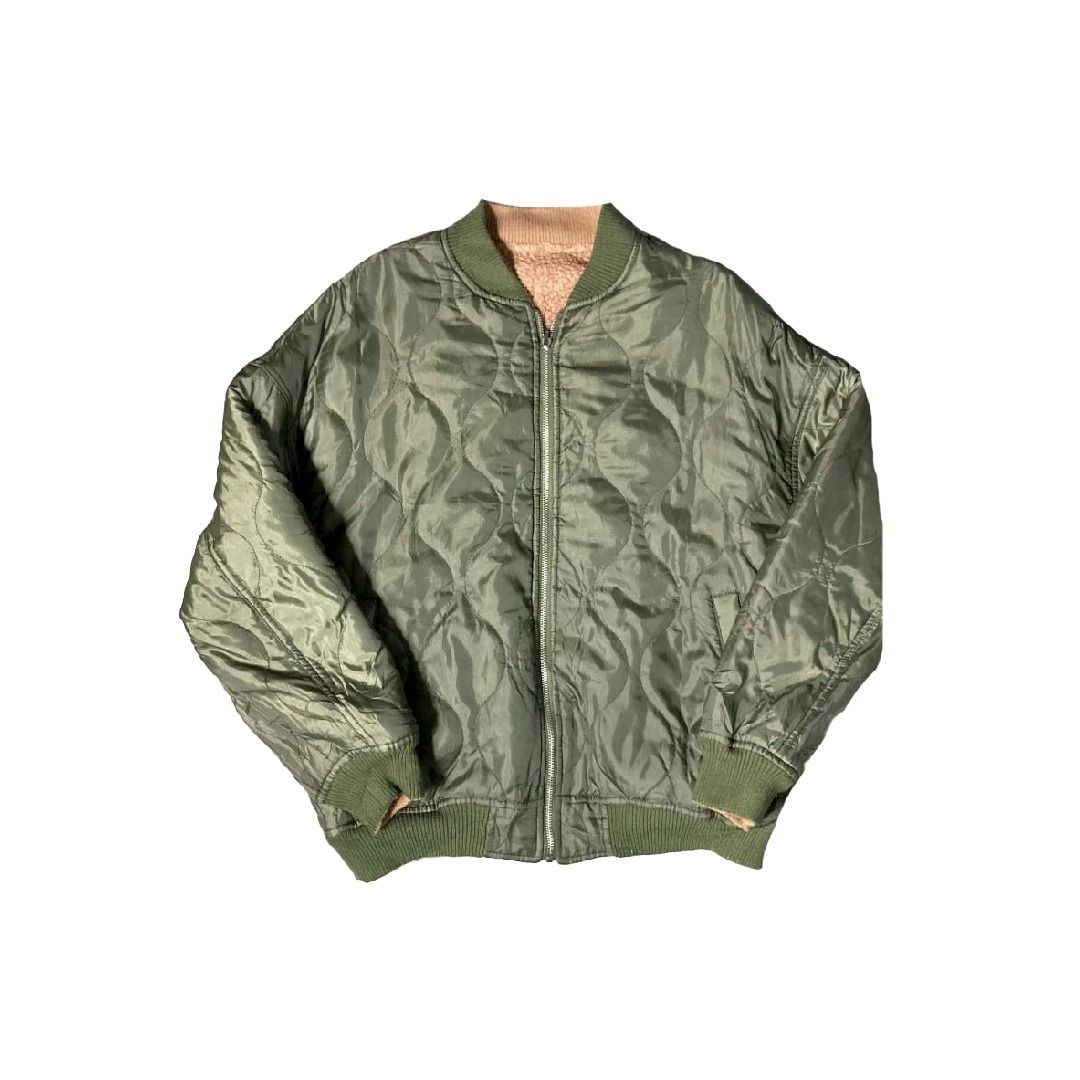 Vintage Japanese surplus fleece inner military bomber jacket, Men's ...