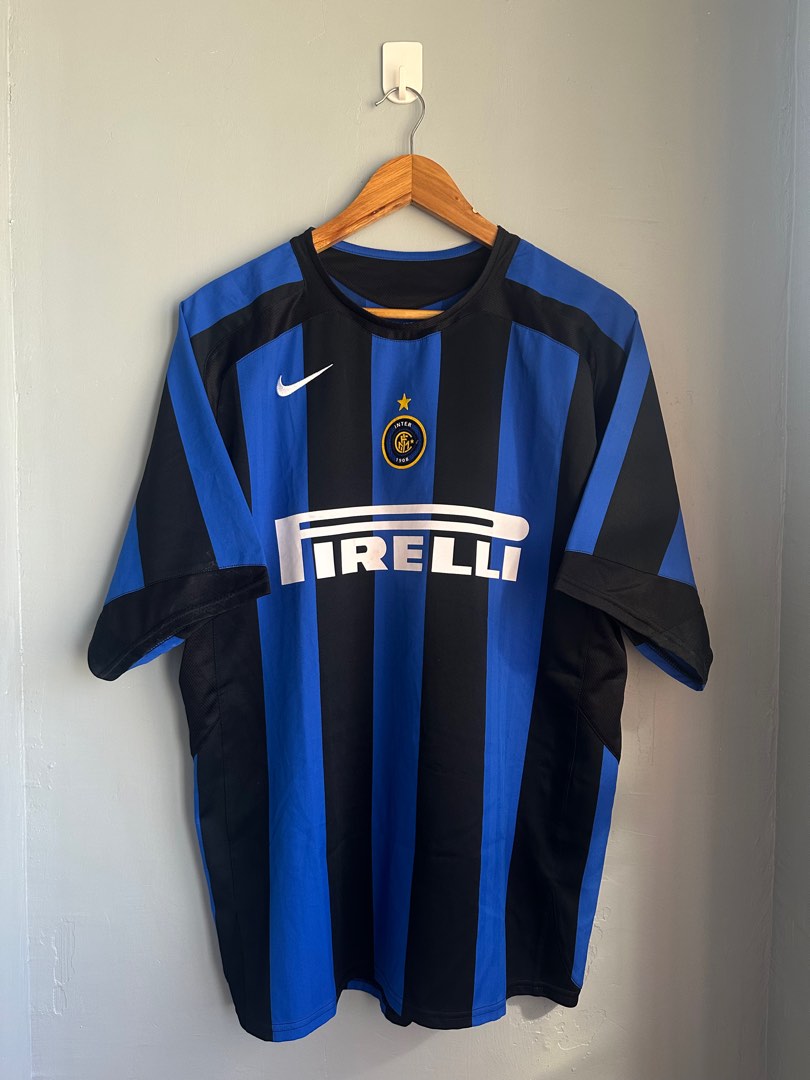 Vintage Pirelli Nike Inter Milan Veron Football Jersey Soccer Shirt ...