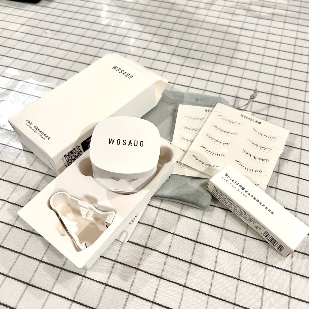 Wosado Magnetic Eyelashes + Eyelash Fixer & free gifts, Beauty ...
