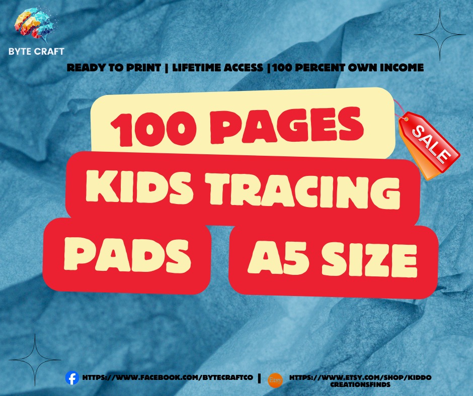 100 Pages Kids Tracing Pads, Hobbies & Toys, Books & Magazines ...