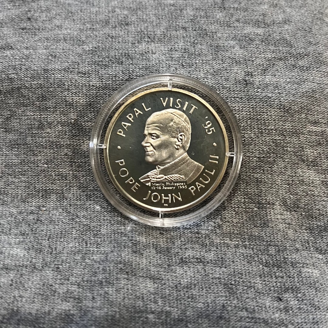 100-Piso 1995 Pope John Paul II Papal Visit Silver Proof Commemorative ...