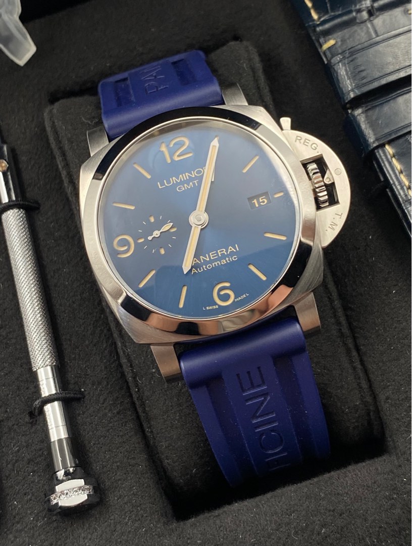 2020 Luminor Panerai 1950 3 Days GMT Blue 44mm Ref. PAM01033 / PAM1033 ...