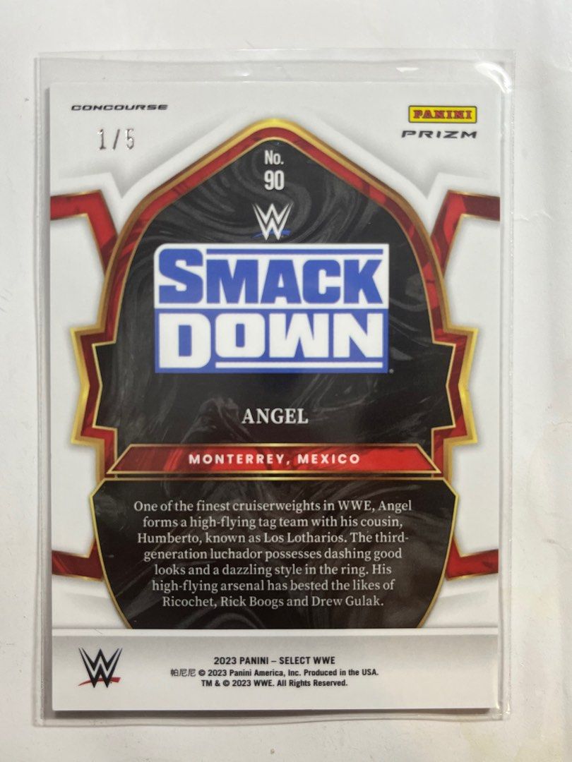 2023 Panini Select WWE #60 ANGEL Green Emerald #首號/5 SSP, 書籍、休閒與玩具, 收藏 ...