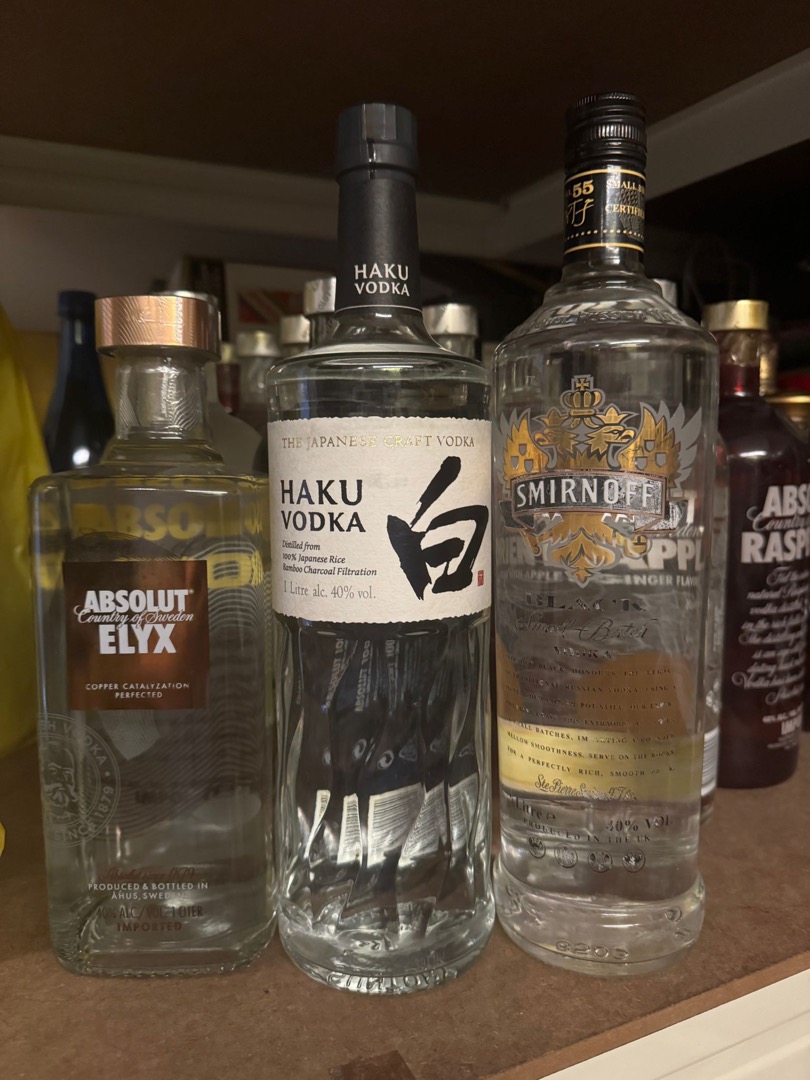 3 Bottles Sale of 1 Litre Vodka Sale, Absolut Vodka, Smirnoff Vodka ...