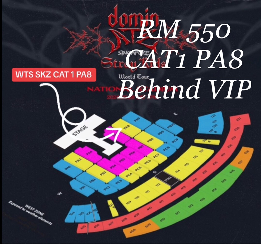(50% discounted) CAT 1, PA8 behind VIP stray kids DominATE Singapore ...