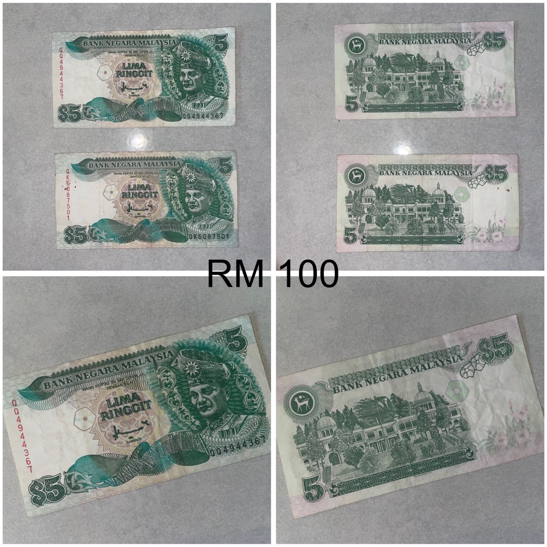 $5 Malaysian Old Money 1967, Hobbies & Toys, Collectibles & Memorabilia ...