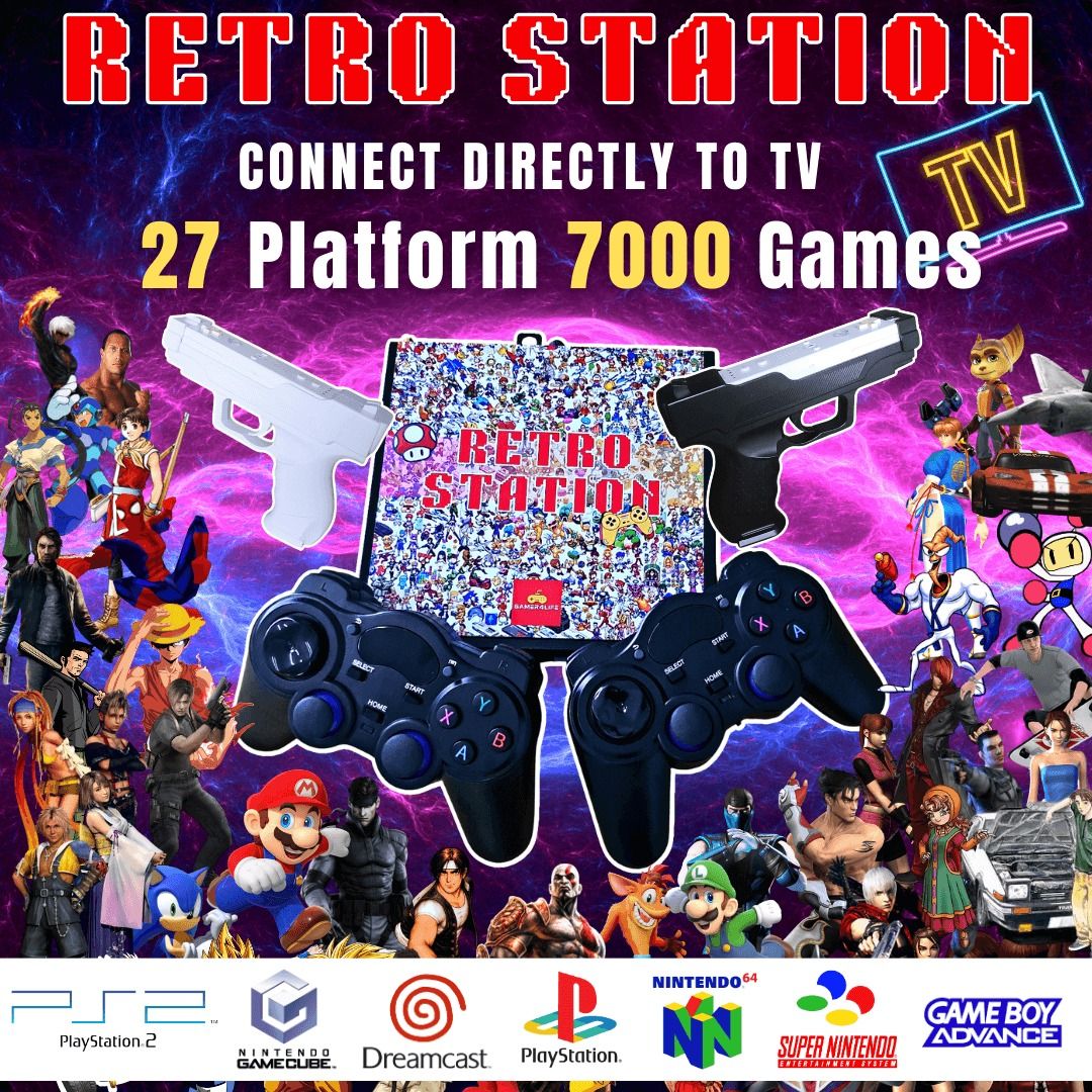 🔥𝗣𝗟𝗨𝗚 & 𝗣𝗟𝗔𝗬 𝗗𝗜𝗥𝗘𝗖𝗧 𝗧𝗩 𝗥𝗘𝗧𝗥𝗢 𝗦𝗧𝗔𝗧𝗜𝗢𝗡 𝗚𝗔𝗠𝗜𝗡𝗚 𝗖𝗢𝗡𝗦𝗢𝗟𝗘 + 𝗟𝗜𝗚𝗛𝗧 𝗚𝗨𝗡!!🔫🔫 (𝘅𝟮 ...