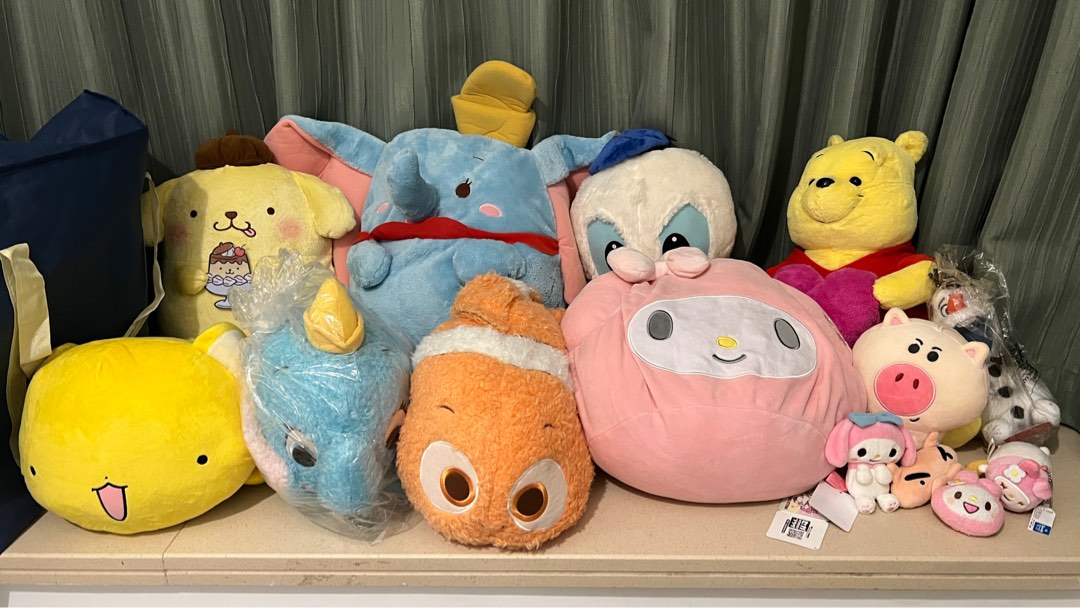 公仔 布甸狗 基路仔 小熊維尼 唐老鴨 小飛象 Melody 小丑魚 Nemo, 興趣及遊戲, 玩具 & 遊戲類 - Carousell
