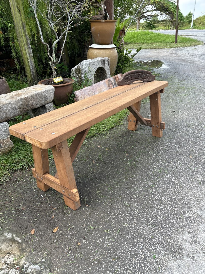 ( custom made ) 2 inch/ 5 cm thick x 5 feet old solid wooden bench ...