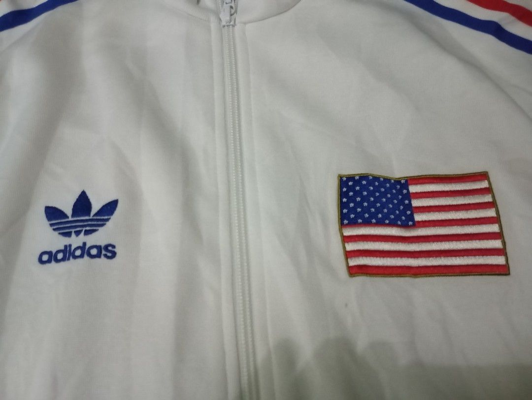 Adidas USA tracktop.., Men's Fashion, Activewear on Carousell