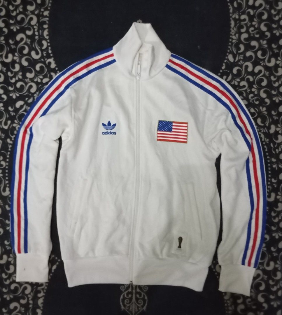 Adidas USA tracktop.., Men's Fashion, Activewear on Carousell