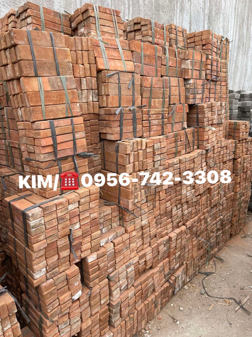 ANTIQUE RED BRICKS 2X8 INCHES, Commercial & Industrial, Construction Tools & Equipment on Carousell