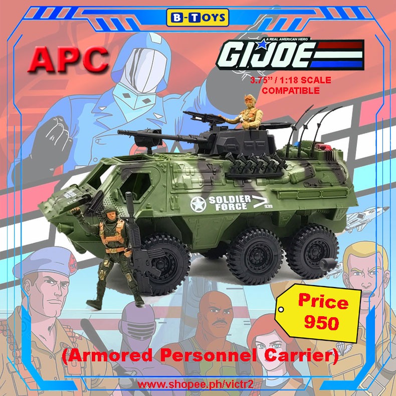 APC (Armored Personnel Carrier) 3.75" 1:18 Scale Compatible GI Joe ...