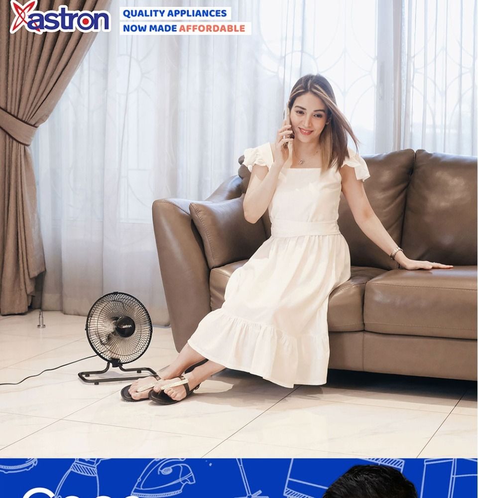 Astron MIRAGE 10" Industrial Floor Fan (50W) (Metal Blade) (Black ...