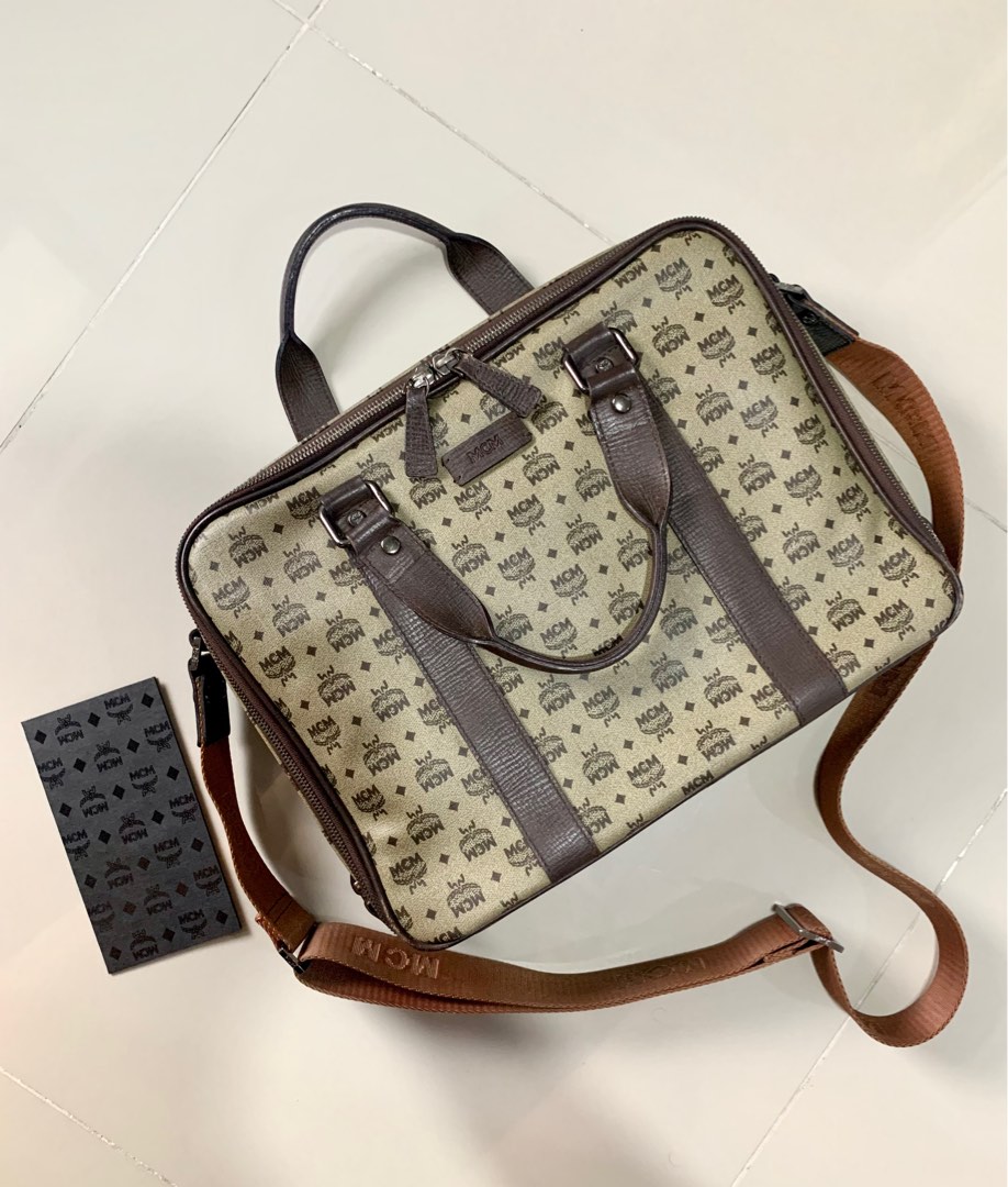 Auth/Orig MCM Laptop-Docu Sling Bag, Luxury, Bags & Wallets on Carousell