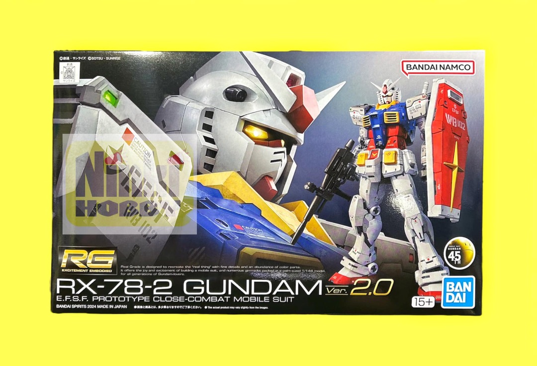 Bandai Real Grade Gunpla 40 RG RX-78-2 Gundam ver 2.0 機動戰士 高達, 興趣及遊戲, 玩具 & 遊戲類 - Carousell