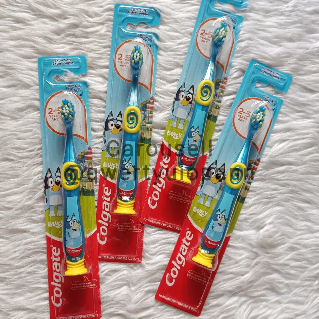 Bluey Toothbrush Colgate, Babies & Kids, Bathing & Changing, Baby Toiletries & Grooming on Carousell