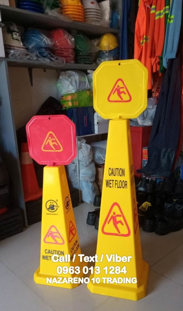 Caution wet floor cone type, Looking For on Carousell