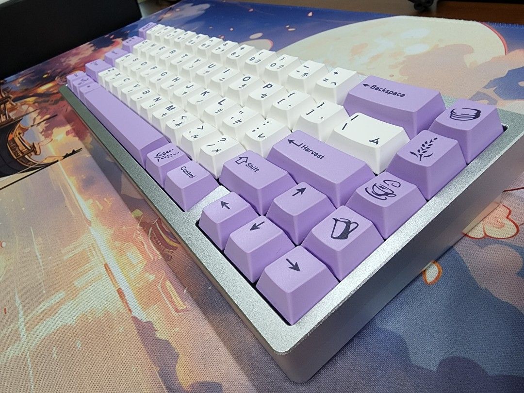【Thocky】Aluminium Custom Lavender Lucky65 Mechanical Keyboard with ...