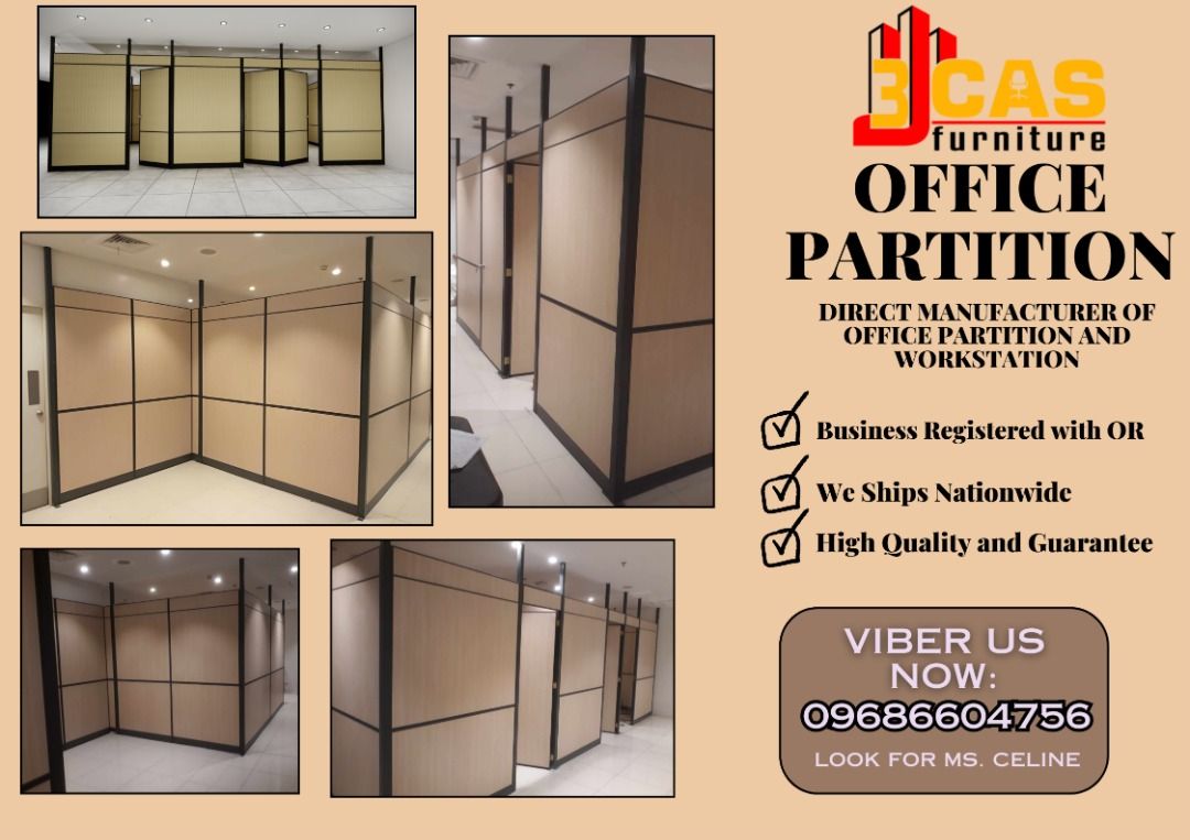 CUSTOM OFFICE MODULAR PARTITION (FABRIC/LAMINATED), Furniture & Home ...
