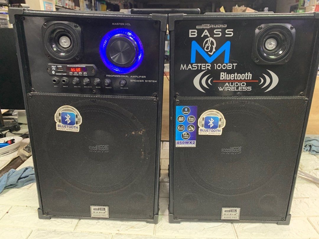 DbAudio Bass Master 100BT Amplified Speaker 450wats x2 Max Output ...