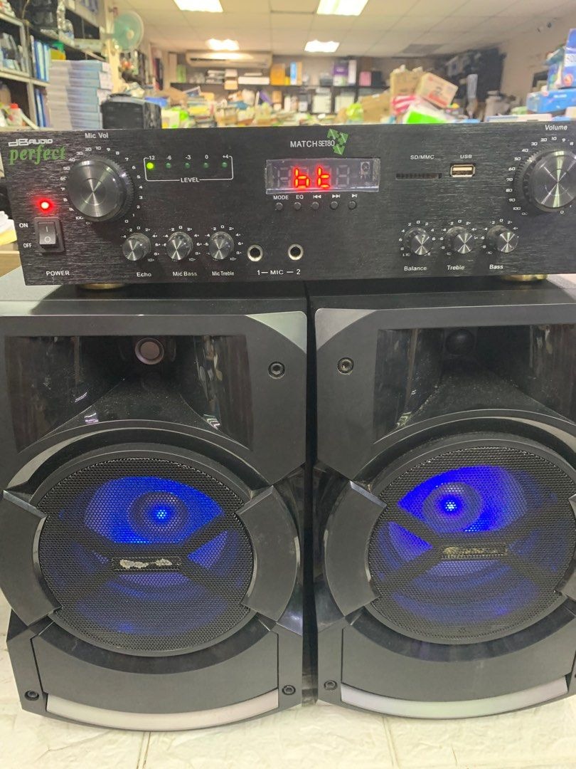 DbAudio Perfect Match Set 80 300watts x2 Max Power Amplifier Bluetooth ...