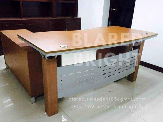 Executive Table | L-type Executive Table Drawer with safety lock Color ...