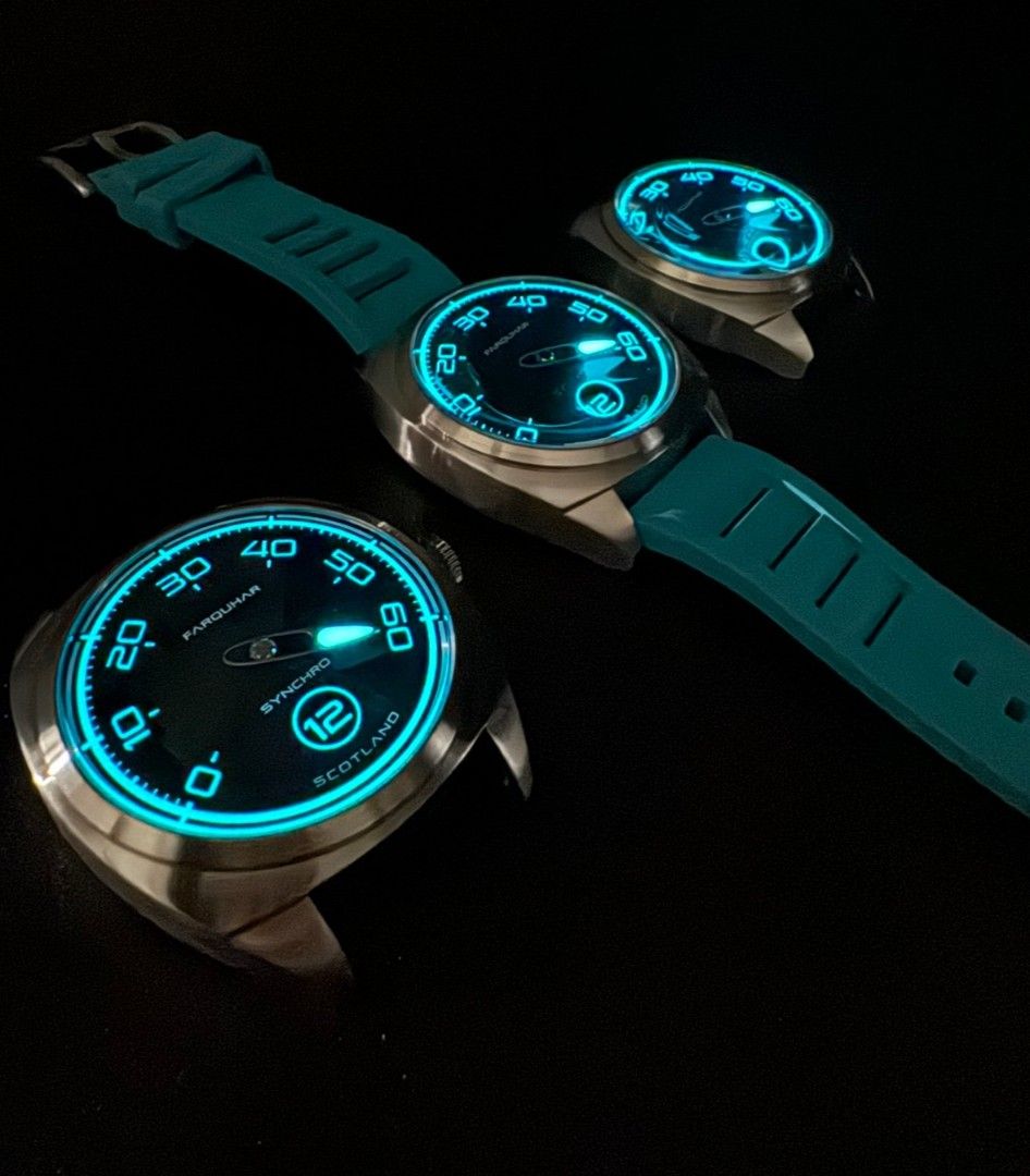 Farquhar Synchro Jump Hour Retrograde Minutes Watch - Teal, Men's ...