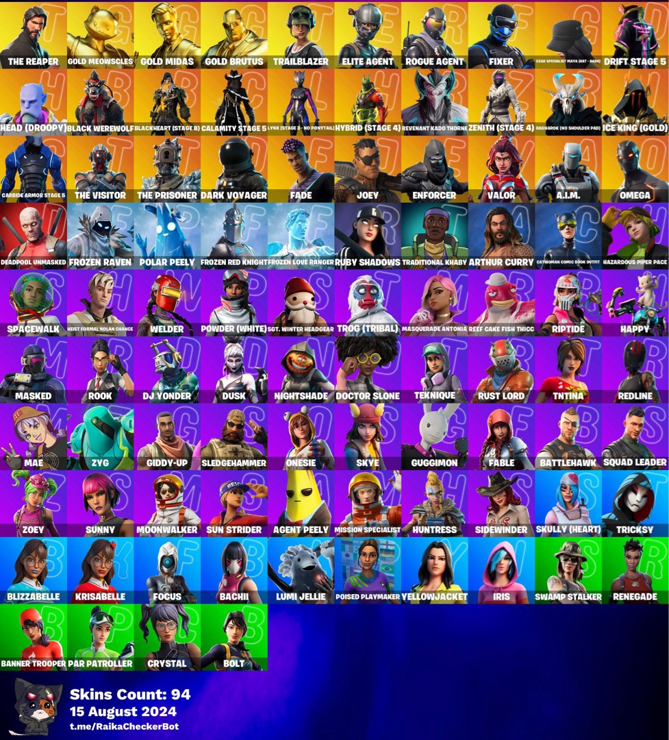 Fortnite Account OG S3 94 Skins | The Reaper | Omeaga | Trailblazer ...