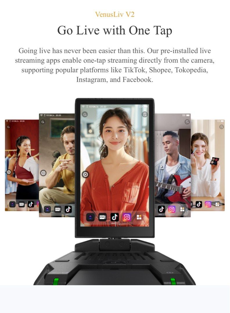 Hollyland VenusLiv V2 All-in-One Live Streaming Camera - Công Nghệ Shop