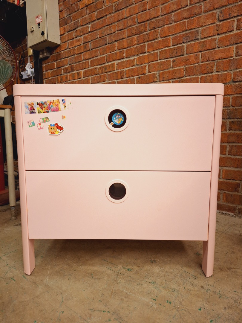 IKEA BUSUNGE Chest of 2 drawers, light pink, 80x76 cm | IKEA BUSUNGE ...