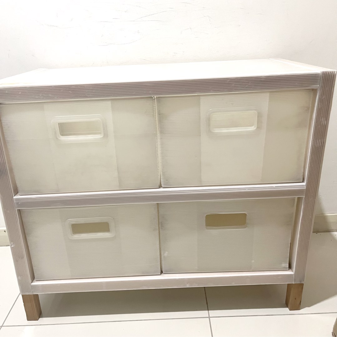 IKEA lightweight pine wood frame drawers shelf, Furniture & Home Living ...