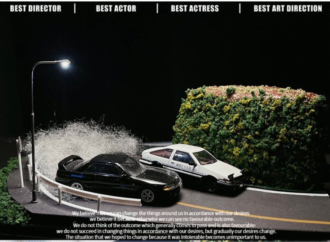 Initial D Akina Scene Display AE86 1/64, Hobbies & Toys, Toys & Games ...