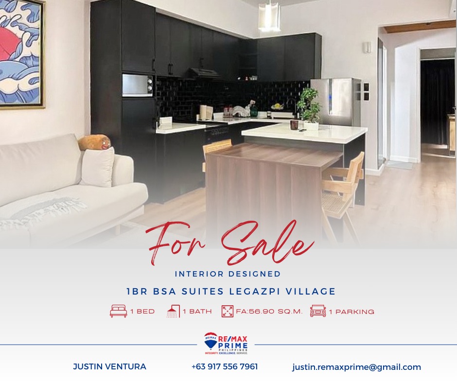 Interior Designed 1BR BSA Suites, Legazpi Village, Makati City ...
