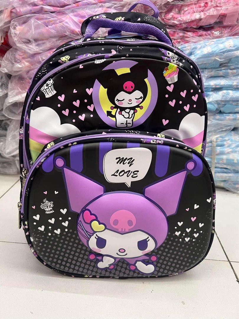 Kuromi/cinnamon roll backpack for kids 14.5inches, Women's Fashion ...
