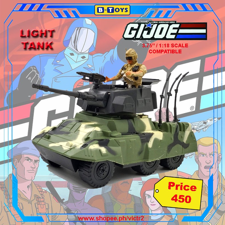 Light Tank 3.75" 1:18 Scale Compatible GI Joe 3.75" 1:18 Scale Figures ...