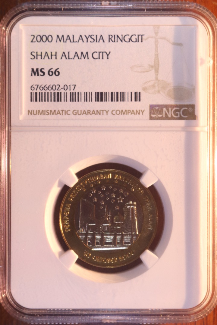 Malaysia MS66 BU RM1 Shah Alam 2000 City Proclaimation Brilliant ...