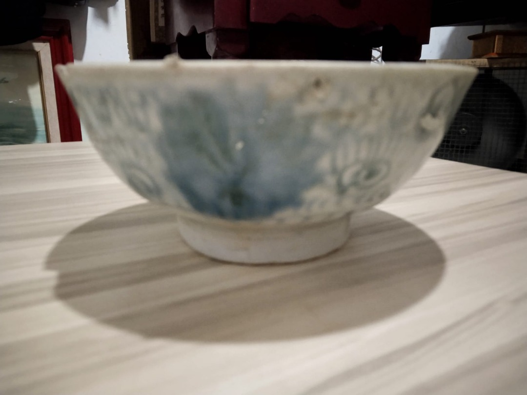 Mangkuk Keramik Corak Bunga Temuan Laut Kuno Jadul Antik, Antik ...